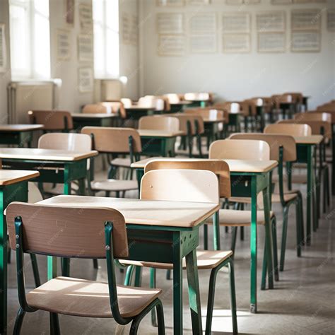 Premium Ai Image Empty College Classroom In University