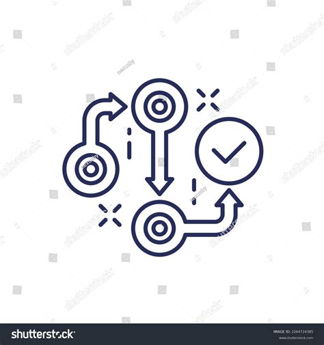 Methodology Line Icon Development Process Vector Stock Vector Royalty Free 2264724385