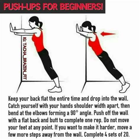 Push Ups For Beginners Fitness Pinterest