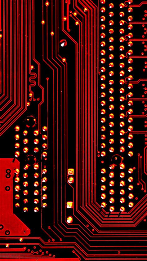 Red Circuit Wallpaper