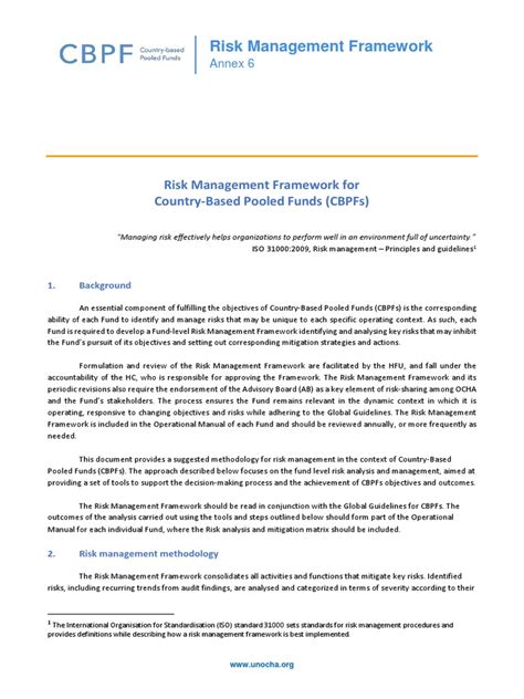Annex 6. Risk Management Framework | PDF