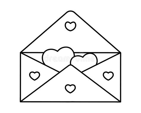 Letter In An Envelope Email Vector Illustration Outline On An