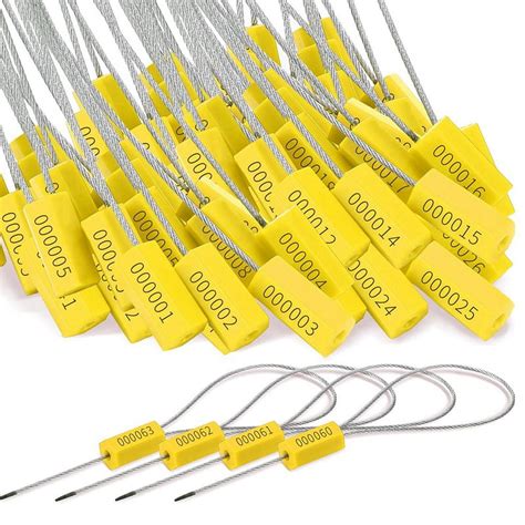 120 Steel Cable Seals Metal Security Seal Numbered Metal Truck Trailer