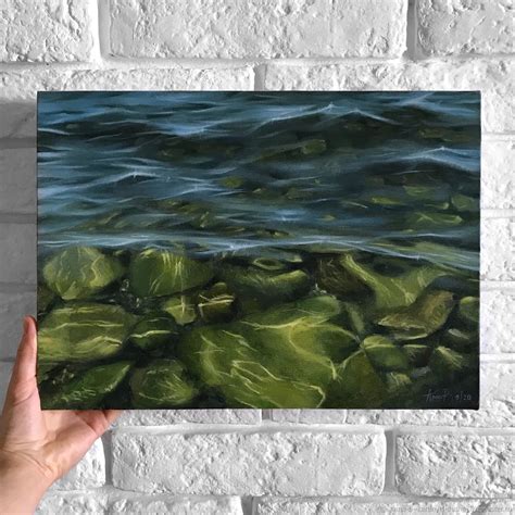 Картина маслом морской пейзаж, морское дно Черного моря в интернет ...
