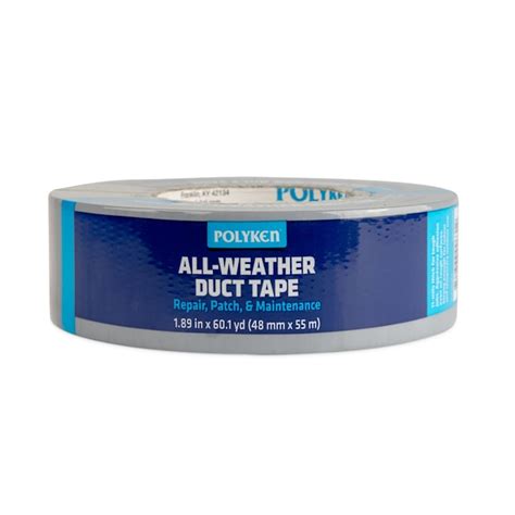 Polyken All Weather Duct Tape Gray Silver Duct Tape 1 89 In X 60 1 Yard S 1953972 At