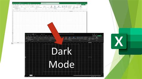 Dark Mode In Microsoft Excel Youtube