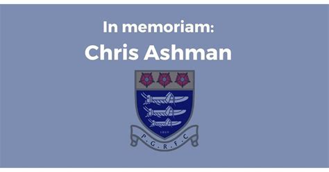 In Memoriam Chris Ashman