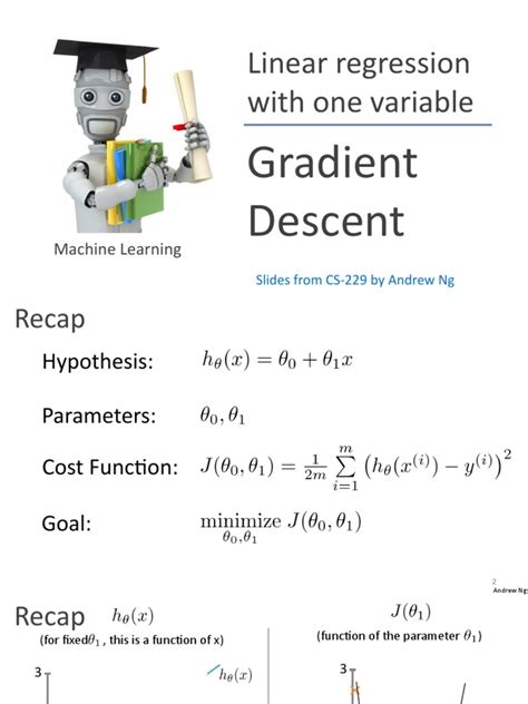 Linear Regression With One Variable: Gradient Descent | PDF | Algorithms | Statistics