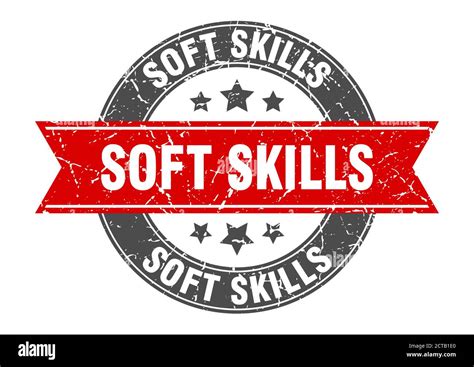 Soft Skills Round Stamp With Ribbon Sign Label Stock Vector Image