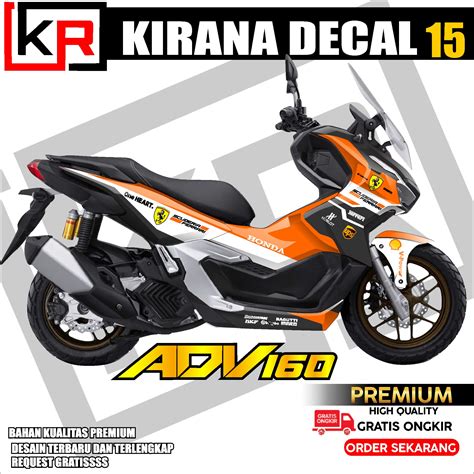 Decal Stiker Fullbody Motor Honda Adv 160 Desain Baru Kirana Decal Kode
