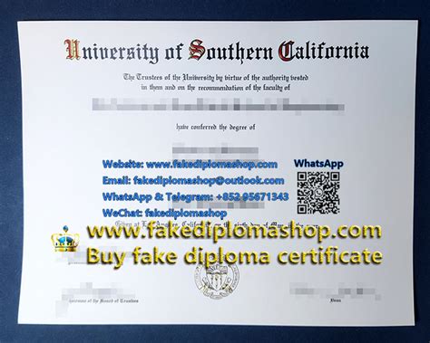 How Useful To Buy A Fake Usc Degree Certificate University Of Southern