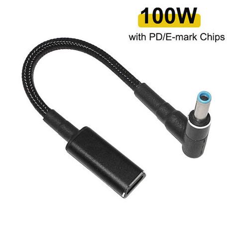 100 Вт USB Type C переходник питания до 4,5x3,0 мм штекер DC адаптер ...