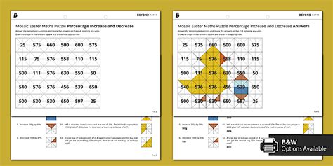 👉 Increasing And Decreasing Percentages Mosaic Ks3 Maths