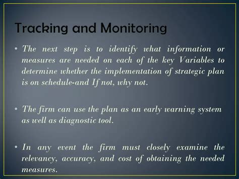 Strategic Monitoring System Ppt