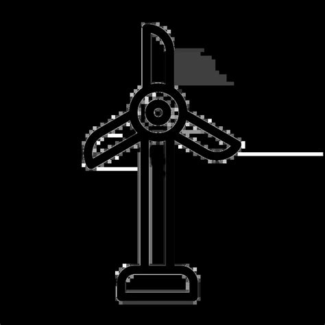 Wind Turbine Line Icon Vector PNG Images AI Free Download Pikbest