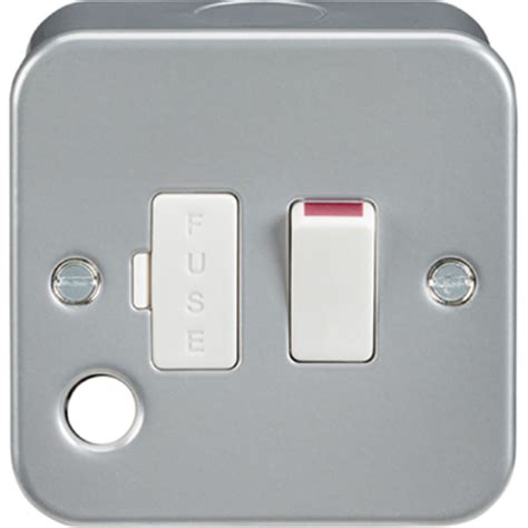 Metal Clad 13A Switched Fused Spur Unit With Flex Outlet Electrical Wholesaler