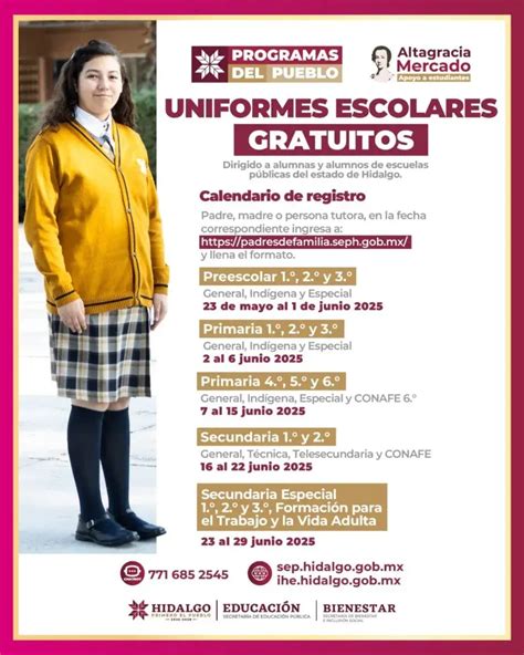 Uniformes Escolares Gratuitos En Hidalgo ¿cómo Registrarse Tus