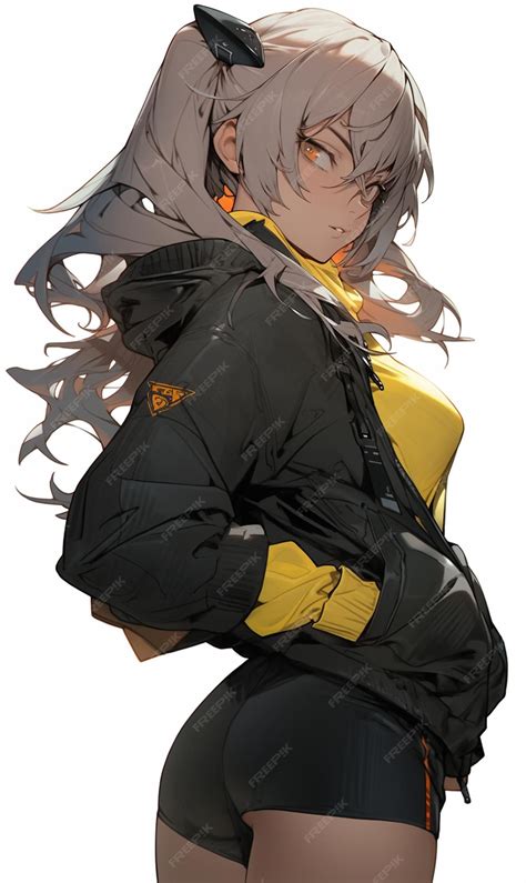 Premium Ai Image Anime Girl With Long Hair And A Yellow Jacket