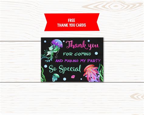 Jellyfish Birthday Invitation Jelly Invitation Jellyfish Etsy