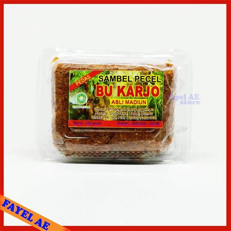 Jual Sambel Pecel Madiun Bu Karjo Rasa Sedang Bumbu Kacang Instan Resep
