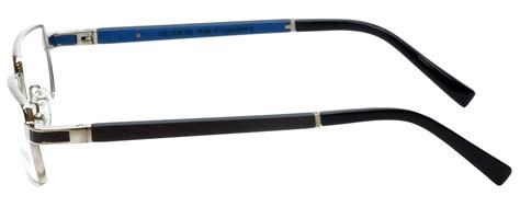 Gold And Wood Designer Eyeglasses Matar 04 In Silver Blue 48mm Rx