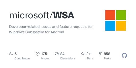 Microsoft Wsa · Discussions · Github