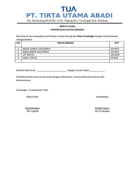 Surat Permohonan Mutasi 140924 Pdf Surat Permohonan Mutasi 140924 Pdf