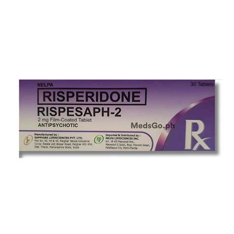 Rispesaph 2 Risperidone 2mg Film Coated Tablet 1s Price In The