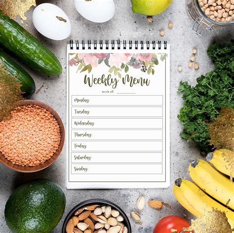 Weekly Menu Printable Menu Template Weekly Menu Menu Board Menu