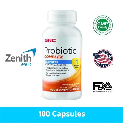 Gnc Probiotic Complex 1 Billion Cfu 100 Capsules Zenith Mart