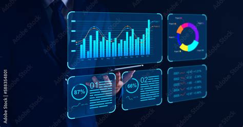 Data Analyst Working On Business Analytics Dashboard With Charts