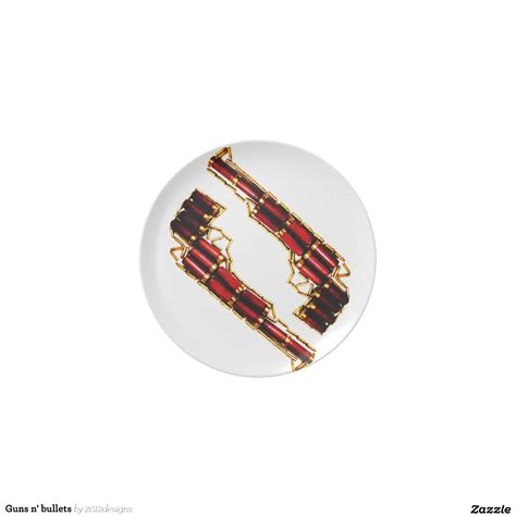 Guns N Bullets Dinner Plate Zazzle