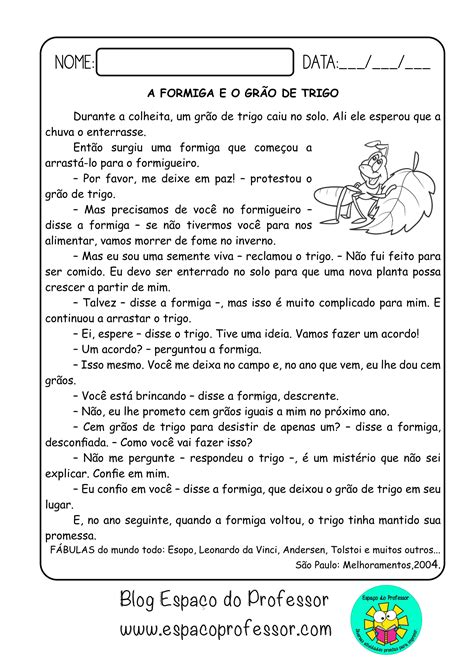 Atividades De Portugues Interpretacao De Texto 4 Ano Edukita