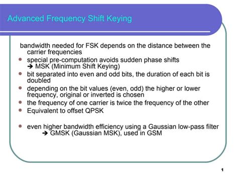 Bfsk Binary Frequency Shift Keying Pp Pptx Digital Audio Computer Software And Applications