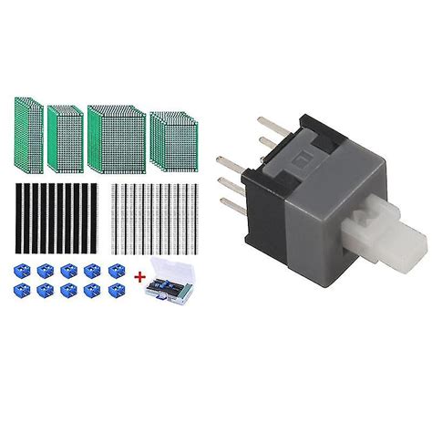 20 Pcs 6 Pin Dpdt Latching Tact Tactile Push Button Pushbutton Switch