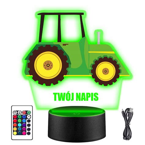 LAMPKA NOCNA LED TRAKTOREK TRAKTOR 3D PILOT Prezent URODZINY