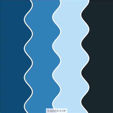 پالت رنگ زمستانی آبی درباری، آبی آسمانی و آبی نفتی با روانشناسی و کد کپل آرت