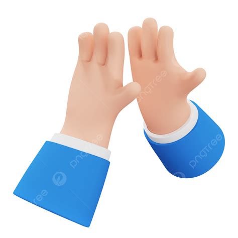 3d Three Dimensional High Five Gesture 3d Three Dimensional High Five