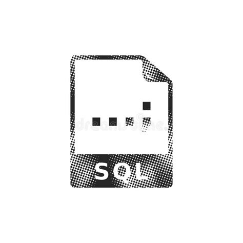 Halftone Icon Sql File Format Stock Vector Illustration Of Database Interface 195044720