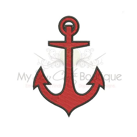Anchor Embroidery Design Etsy