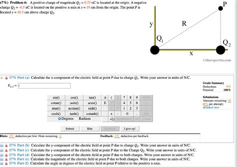 Solved 7 Problem 6 A Positive Charge Of Magnitude Chegg