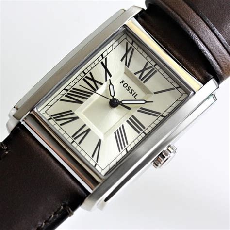 Fossil フォッシル Carraway スクエア・クラシックスタイル 正規代理店商品 メンズ 角型腕時計 Slv Lineブランドカタログ