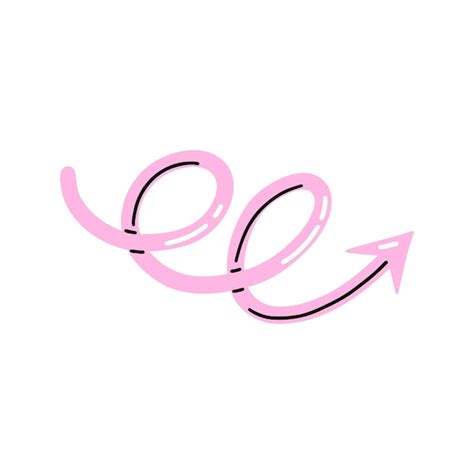 Premium Vector Pink Twisting Arrow Colorful Pointer Marker Illustration