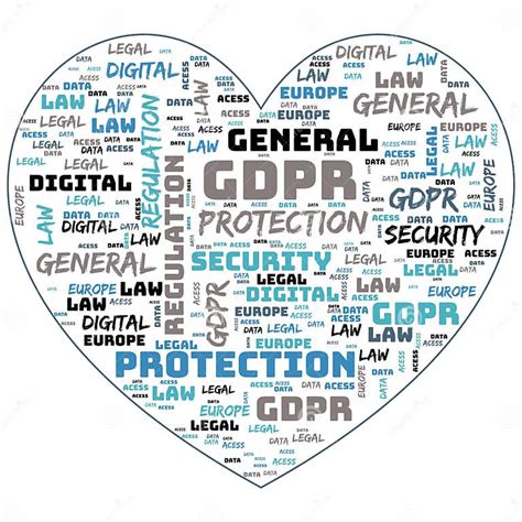 Общая регулировка защиты данных Gdpr концепция облака слова на белой