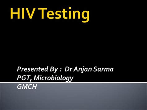 Hiv Testing Ppt