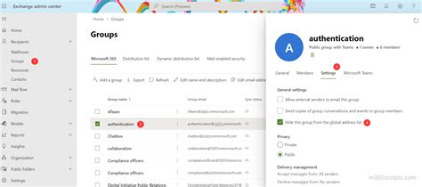 Hide Office 365 Group Members And Groups From Gal To Protect Sensitive
