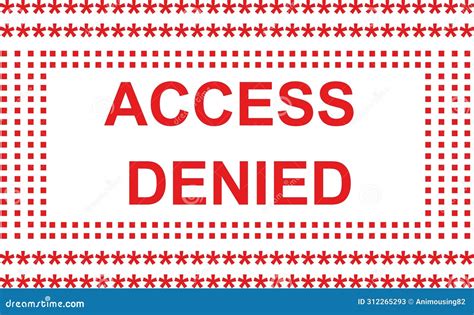Vector Illustration Word Access Denied Alert Stock Illustration Illustration Of Safe Attack