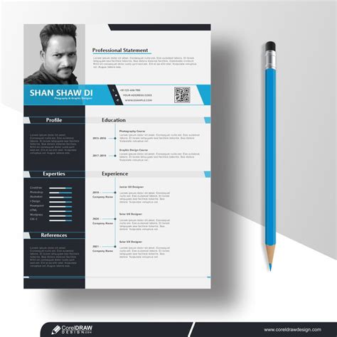 Detail Coreldraw Resume Templates Koleksi Nomer 4