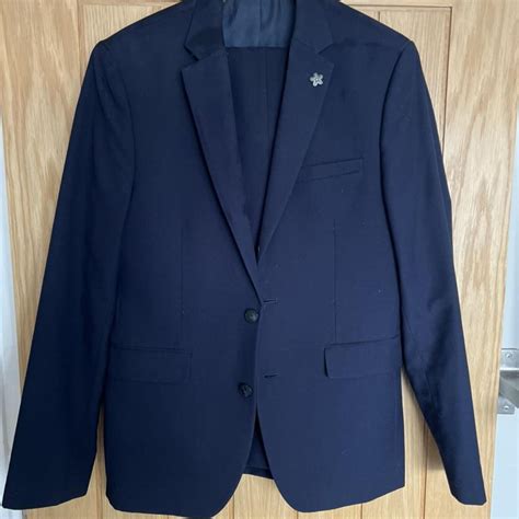 Burton Navy Slim Fit Suit Very Comfortable It Is A Depop