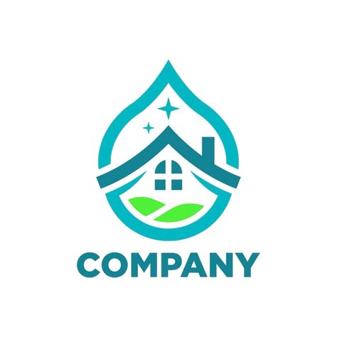Logotipo De Limpieza Del Hogar Al Aire Libre Con Una Combinación De